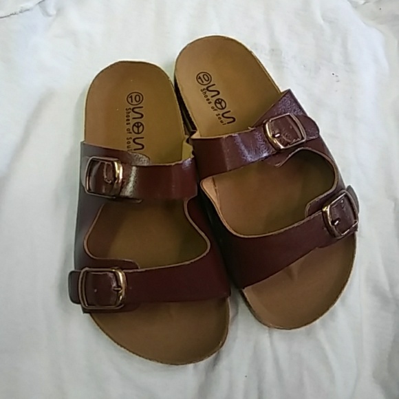 SOS | Shoes | New Slip On Sandals Chocolate Brown Color | Poshmark